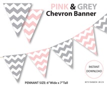 Unique grey chevron banner related items | Etsy