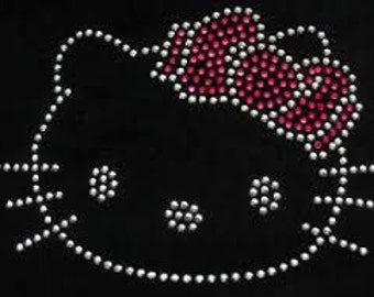 Kitty rhinestone | Etsy