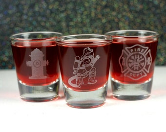 Firefighter glass | Etsy