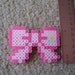 Pinkie Pie Perler Bead Bow