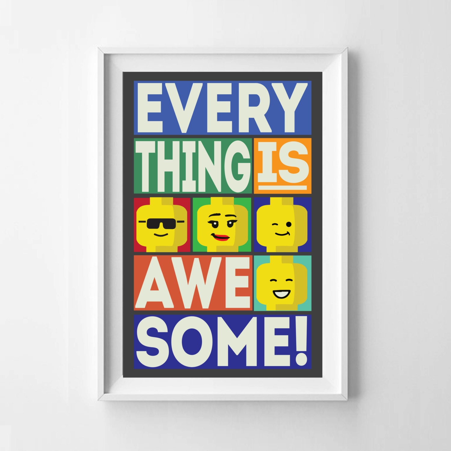 Lego Everything is Awesome Block Style by itsDesignsByChelsea