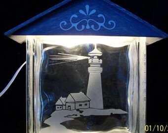 Popular items for glass block lights on Etsy