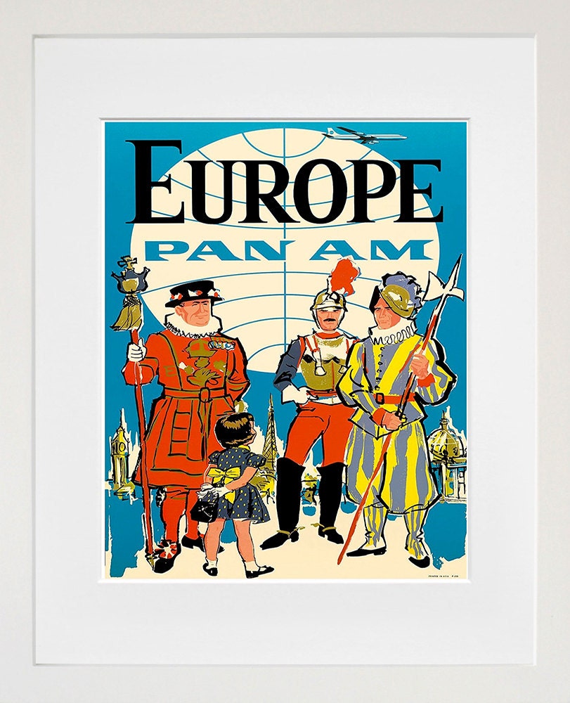 Europe Travel Poster European Wall Art Print Home Decor