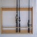 2 Gun Rack Wall mount gun display rack Red oak with