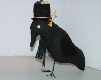 Crow with top hat | Etsy