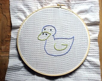 Popular items for embroidered duck on Etsy
