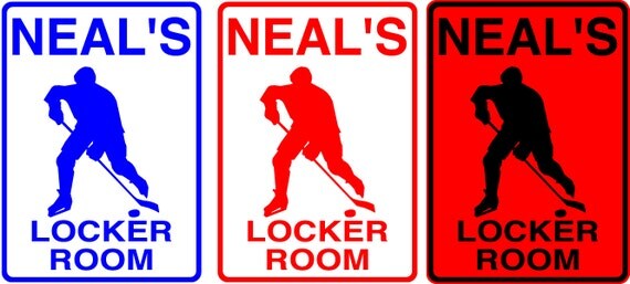 Personalized Hockey sign. Solid aluminum custom by TheSignPost1