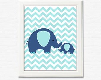 Aqua elephant | Etsy