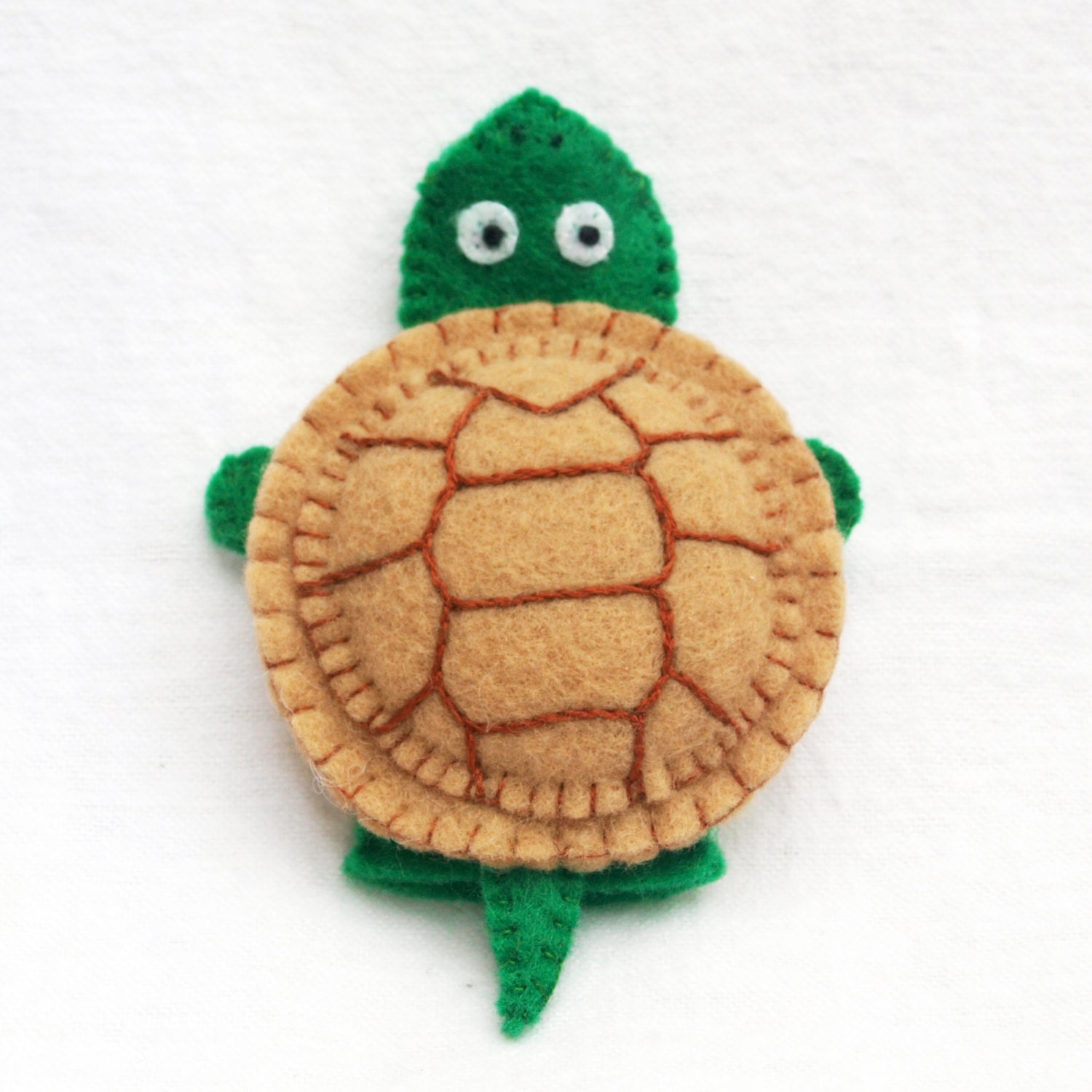 Turtle Felt finger puppet animal puppet storytime puppet