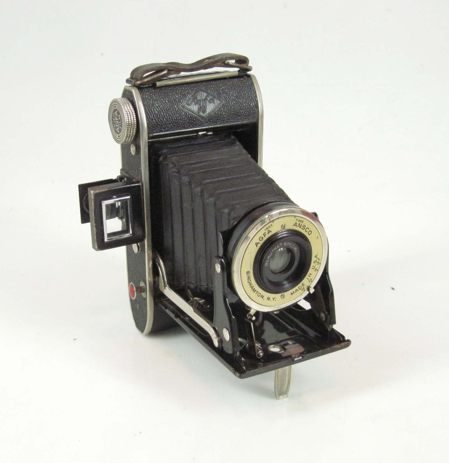 Vintage Folding Camera Agfa Ansco Readyset Special Black