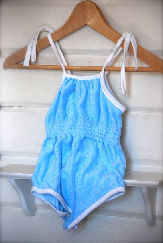 Vintage One Piece Terry Cloth Romper