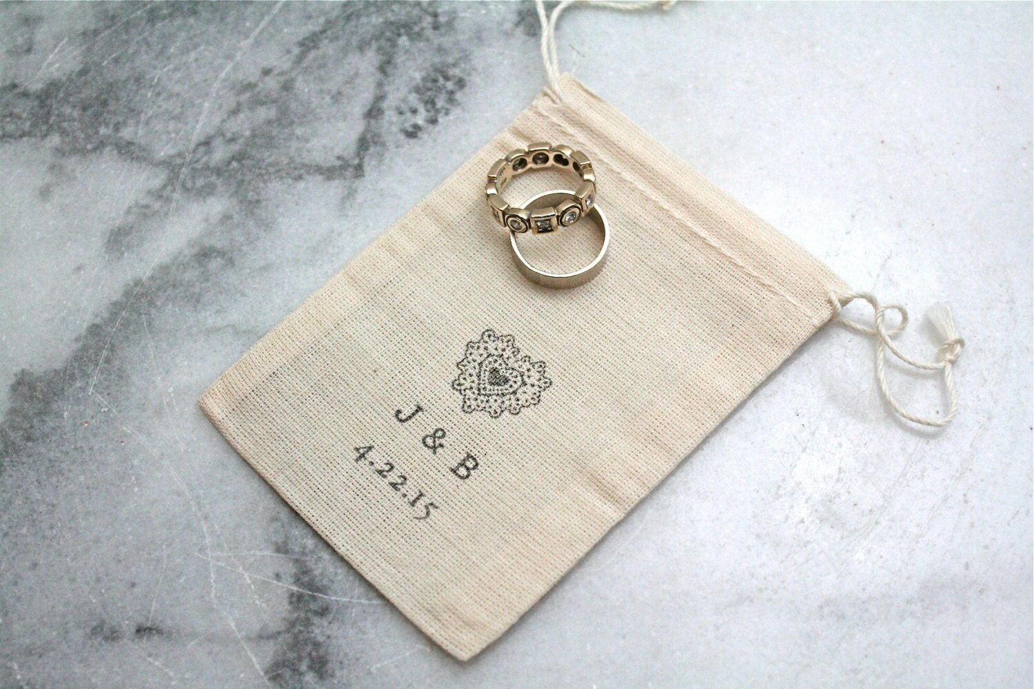 Personalized wedding ring bag. Rustic ring bag ring bearer