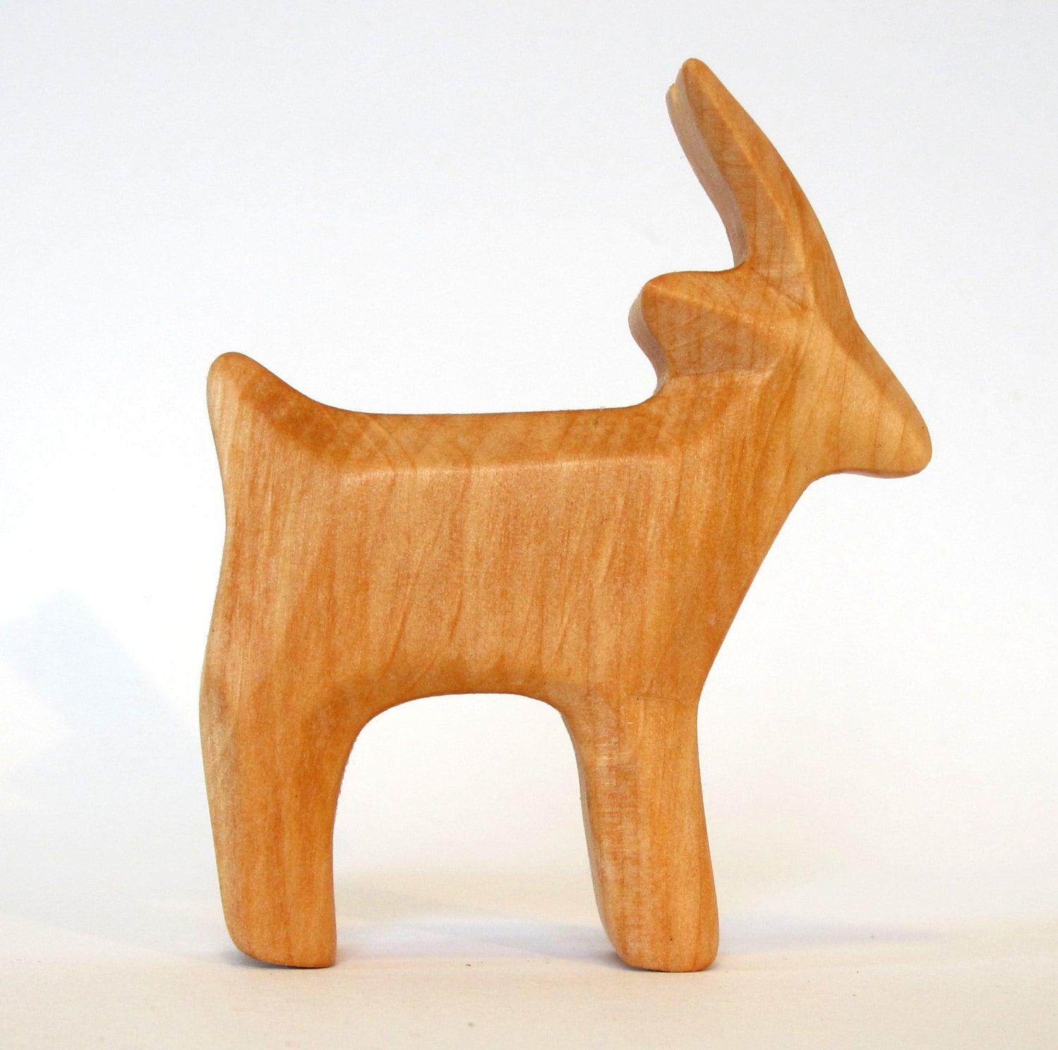 Goat Wooden Animal Carved Farm Animal Waldorf Toy