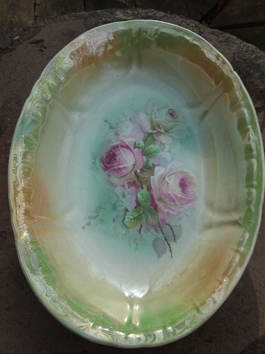 China Porcelain made in Germany bowl dish servingware,pink cabbage ...