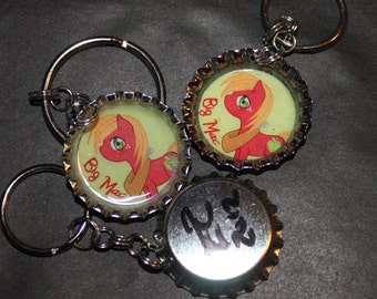MLP Big Macintosh pony Bottle Cap Keychain
