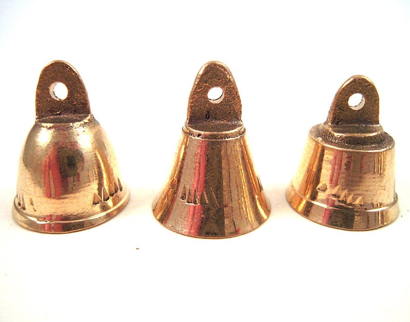 10 Small Brass Bells India Brass Bells 20mm Brass Bells