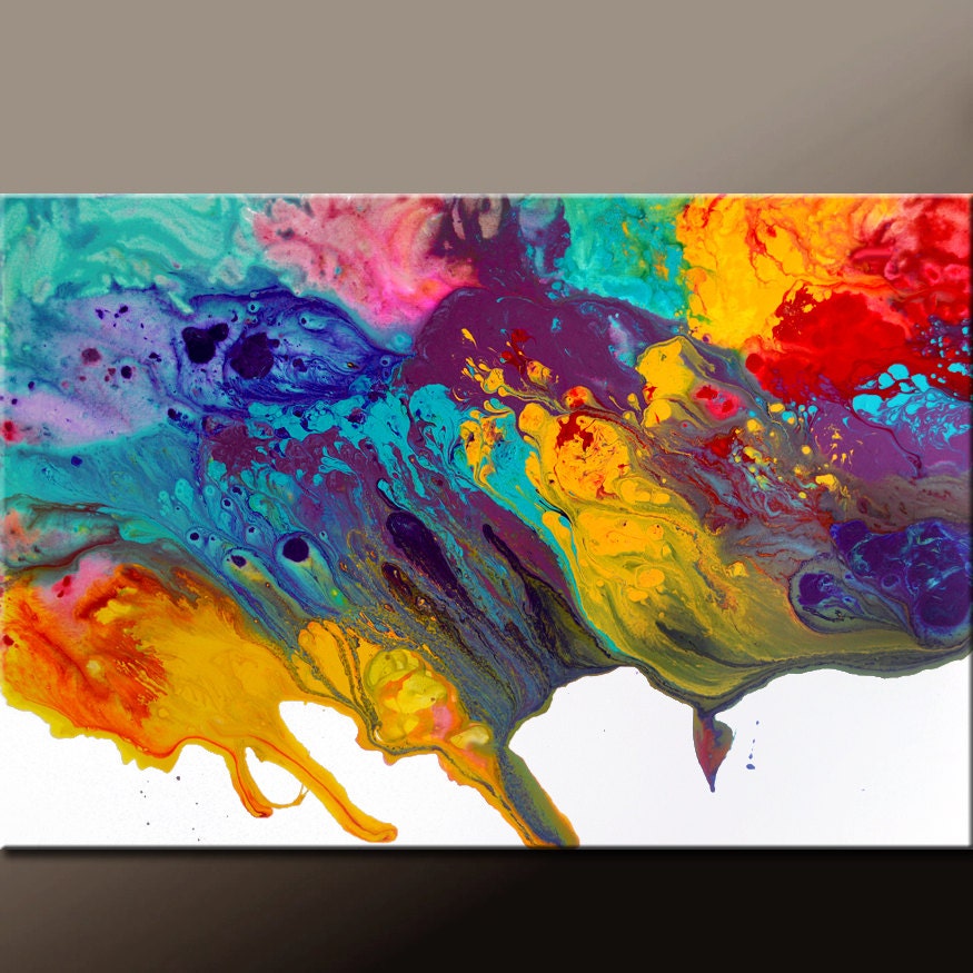 Abstract Canvas Art Painting Canvas 36x24 Original Modern