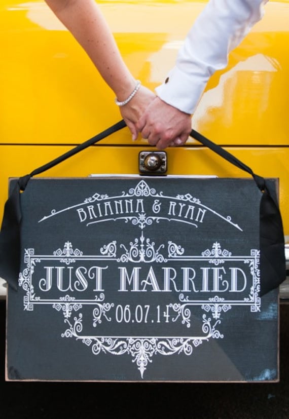 Personalized Just Married Sign Customized with the