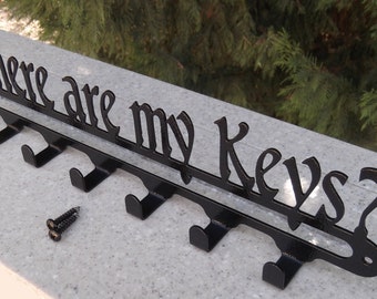 Key, Key chain holder, Key hook, Metal art, Key rack, Key holder ...