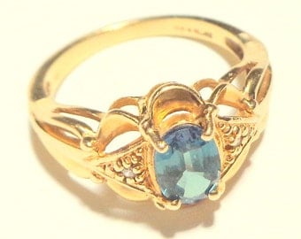 Teal diamond ring | Etsy