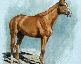 Cantering Horse Original Acrylic by AndreenHarrisArt on Etsy