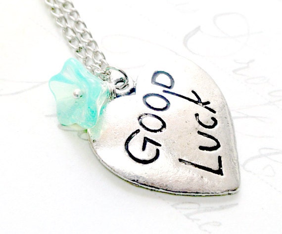 Good Luck Jewelry Good Luck Necklace Heart Necklace by iceblues
