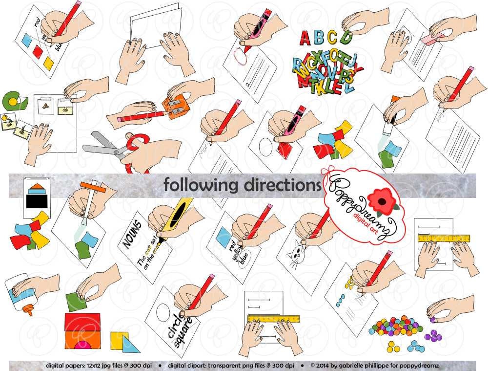 Following Directions Clipart: 300 dpi transparent png School