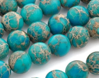 Blue jasper beads | Etsy