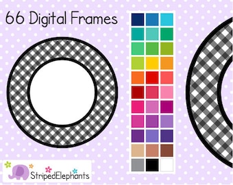 Cutout Scalloped Circle Digital Frames 3 by StripedElephants