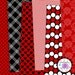 40% OFF SALE Red White and Black Digital Paper by StripedElephants