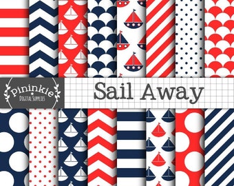 Navy Digital Paper for Scrapbooking Invitations Cardmaking