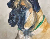 Popular items for english mastiff art on Etsy