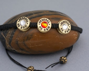 Bullet Bracelet-Bullet Jewelry-Federal 40 SW Wrap Bracelet-Swarovski ...