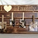 Family board with personalized family photos pallet wood wall