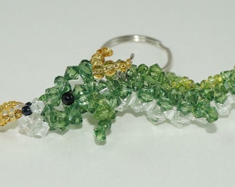 Dragon Beaded Keychain, Dragon Keychain, Beaded Keychain, Chinese ...