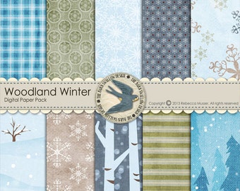 Digital Scrapbook Paper Pack Instant Download Tropical