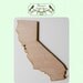 California State Medium Wood Cut Out Laser Cut