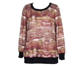Bacon Sweatshirt, Bacon Sweater, Bacon Clothing, Bacon Print sweater ...