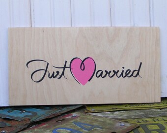 Just married sign | Etsy