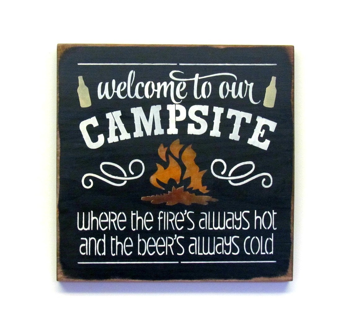 Sign for the Campsite Camping sign Fathers Day Gift Rv