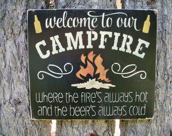 Campfire sign | Etsy