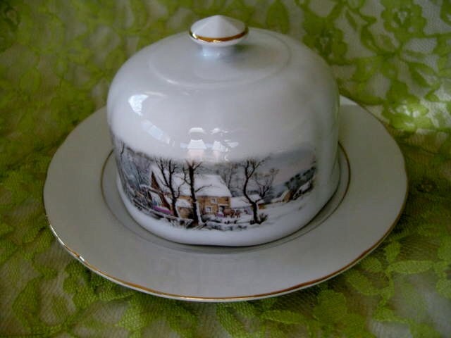 1977 Avon Collectible Currier & Ives Butter Dish set MINT – Haute Juice