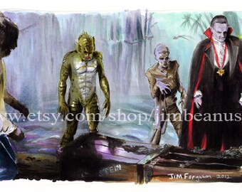 Poltergeist Closet Ghost Art Poster Print