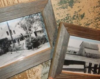 Old Homestead & Barn Photos Framed in Barn Wood Frames-Vintage Art