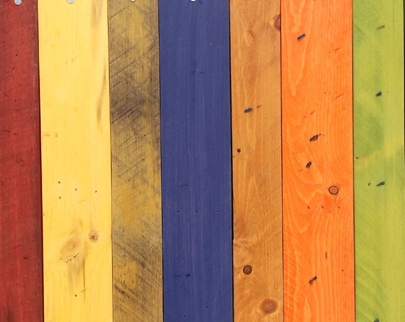 Painted Pallet Board Reclaimed Wood Art Wooden Sculpture