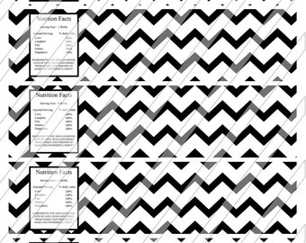 Popular items for chevron water bottle labels on Etsy