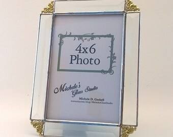 Popular items for beveled glass picture frame on Etsy