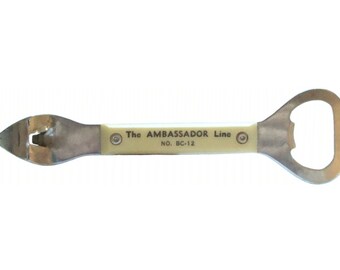 Vintage Plastic Handle Church Key Bottle Opener - Can Opener - The ...