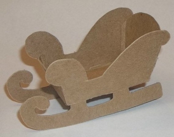 Items Similar To 4 Cardboard Sleigh On Etsy