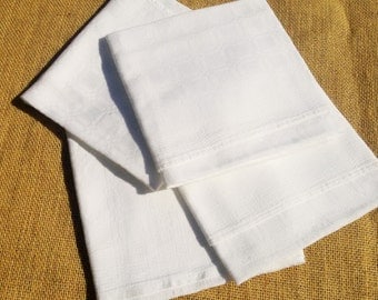 Items similar to French Vintage Napkins Elegant Heavy Linen Damask Set ...